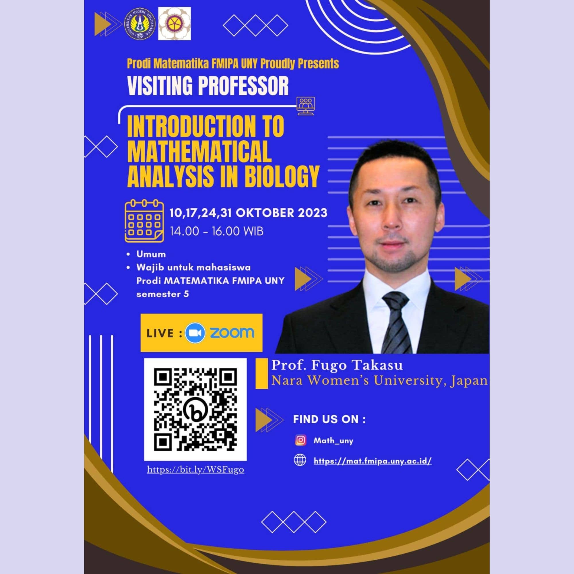 Visiting Professor - An Introduction to Mathematical Analysis in ...